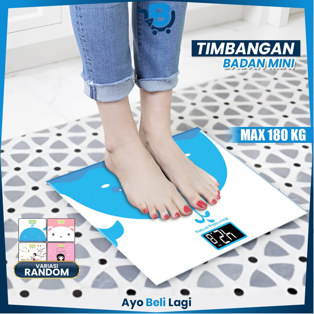 Jual Timbangan Badan Digital LCD 21x25 Maks 180kg Karakter Kartun ...