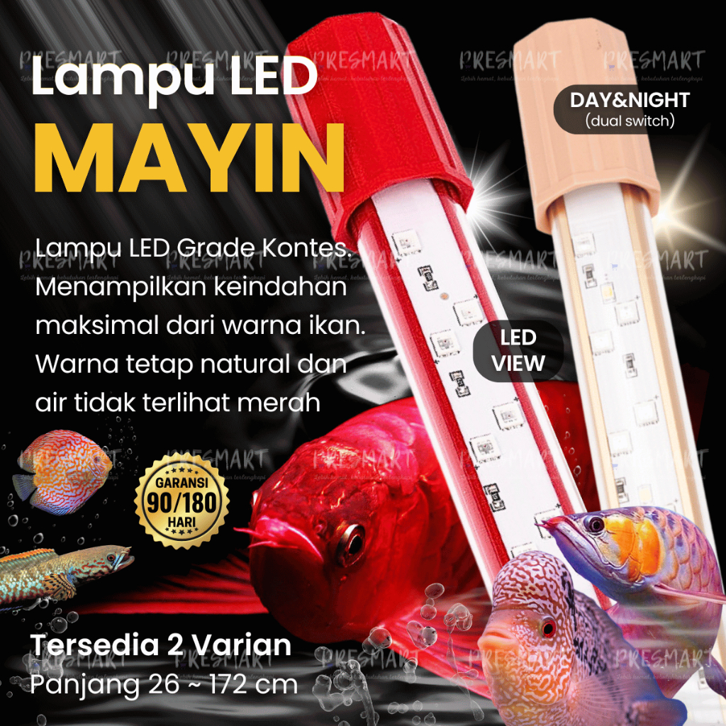 Jual Lampu Mayin Celup LED View Day & Night Plus UV Ikan Aquarium ...