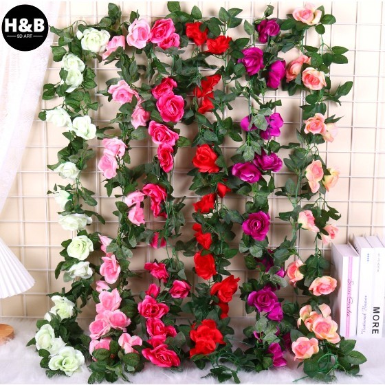 Jual Bunga Rambat Artificial Rose 2.3m Tanaman Bunga Rambat Hias Bunga ...