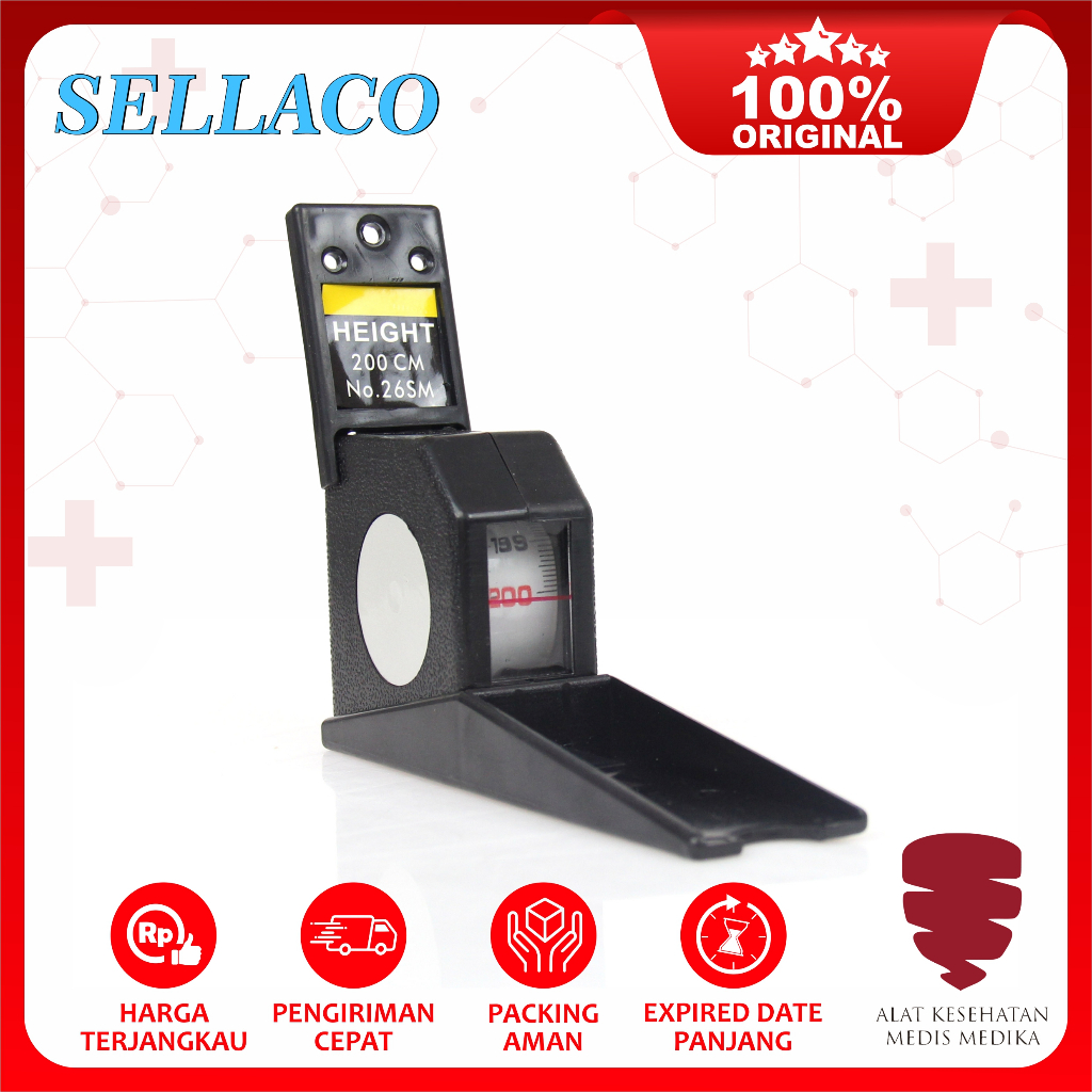 Jual Stature Meter 2M Sella Alat Ukur Tinggi Badan Meteran Pengukur ...