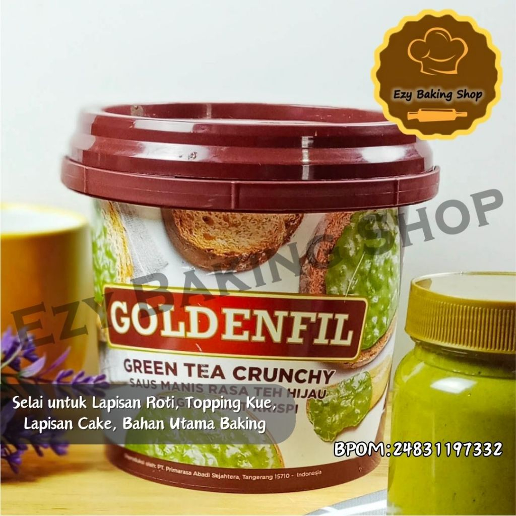 Jual GOLDENFIL GREEN TEA CRUNCHY 1KG / SELAI MATCHA GREEN TEA / SELAI ...