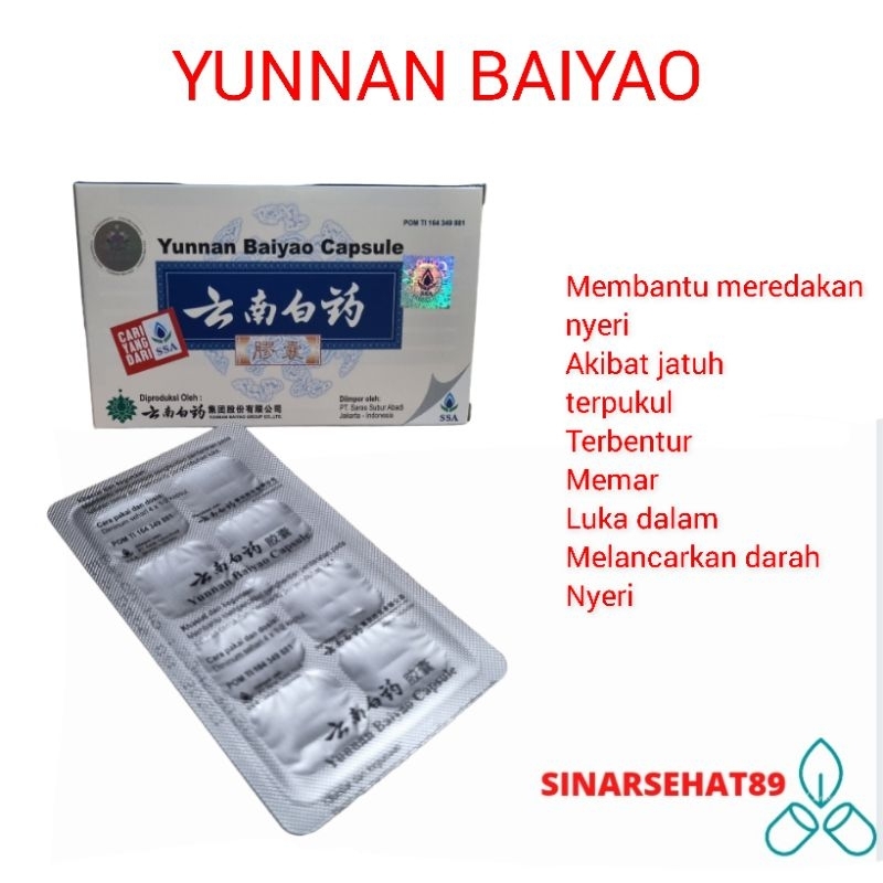 Jual YUNNAN BAIYAO CAPSULE yunan paiyao kapsul obat luka dalam kemasan ...