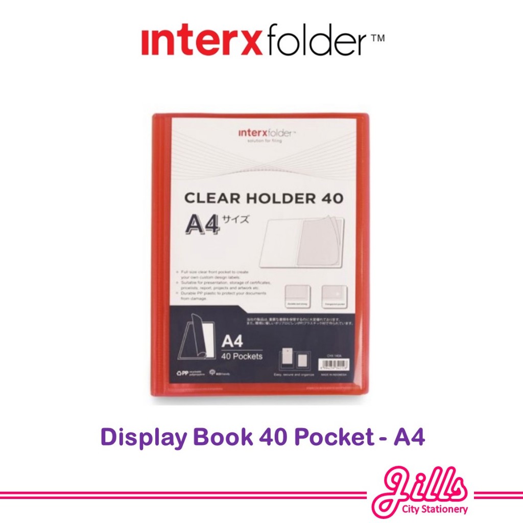 Jual Interxfolder Display Book / Clear Holder A4 40 Pocket (Inset Cover ...