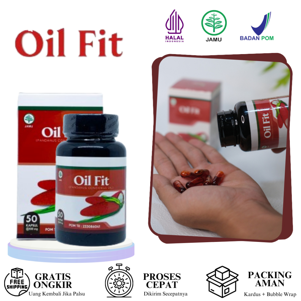 Jual Oil Fit Kapsul Minyak Buah Merah Papua Asli 100% Original Obat ...