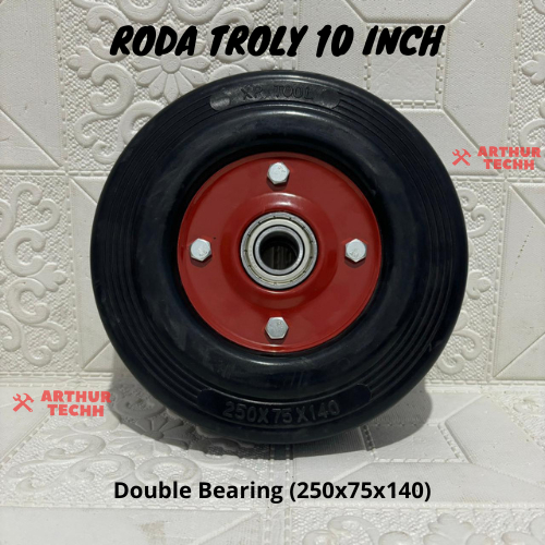 Jual Roda Troli Troly 10 Inch Double Bearing Roda Only Mati Trolly ...
