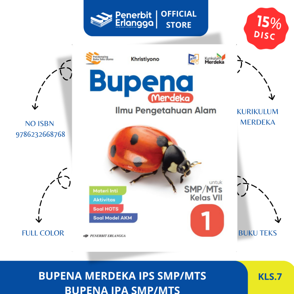 Jual Bupena Ipa Merdeka Smp/Mts Kelas 7 - Kurikulum Merdeka - Erlangga | Shopee Indonesia
