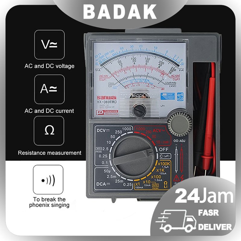 Jual SANWAI YX-360TRD Multitester Analog Meter Fuse Diode Protection DC ...