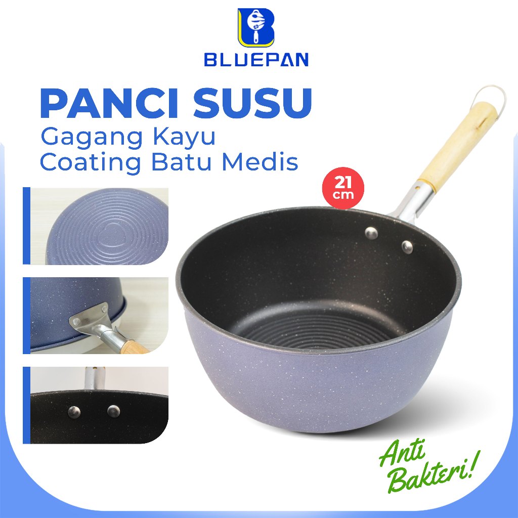 Jual Bluepan Panci Susu Marble 21cm Panci susu Sauce Pot Mini Anti ...