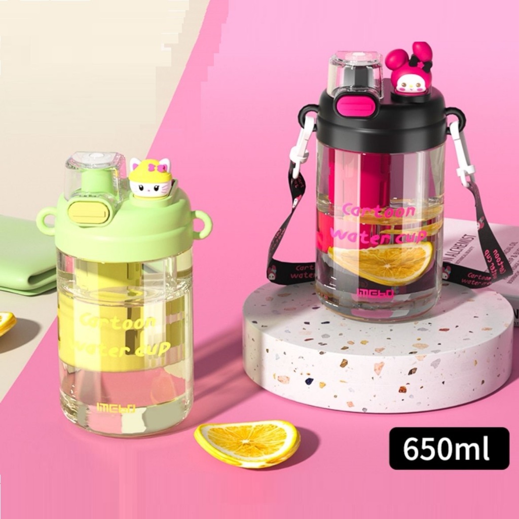 Jual ZA3233 2botol minum anak cute In 1 Cartoon Water Cup 650ml / Botol ...