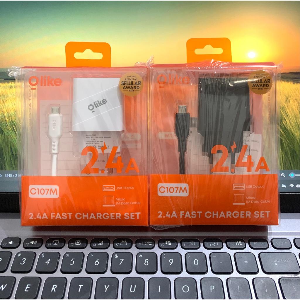 Jual OLIKE Charger C107M Micro/C107C Type-C/C107L Lightning 2.4A Fast ...