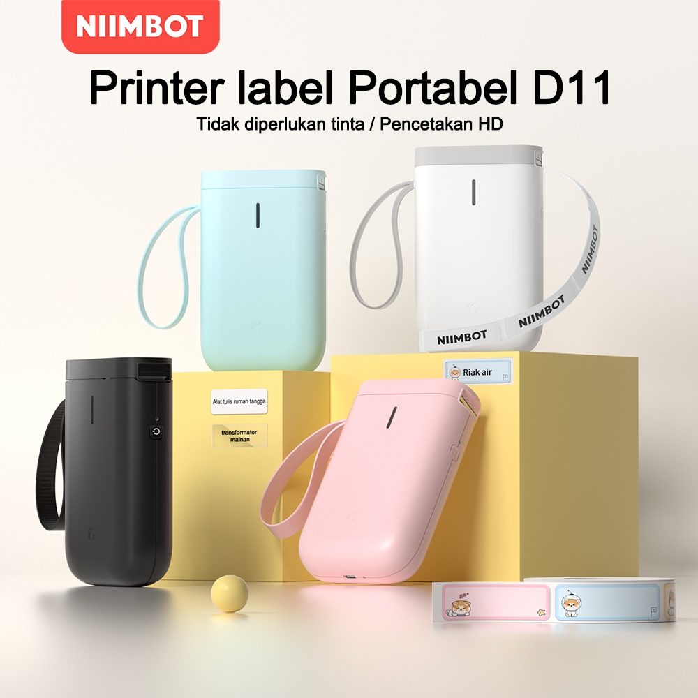 Jual NIIMBOT D11 D110 Pencetak Label Pintar Portabel dengan Bluetooth Nirkabel Mesin Pembuat ...