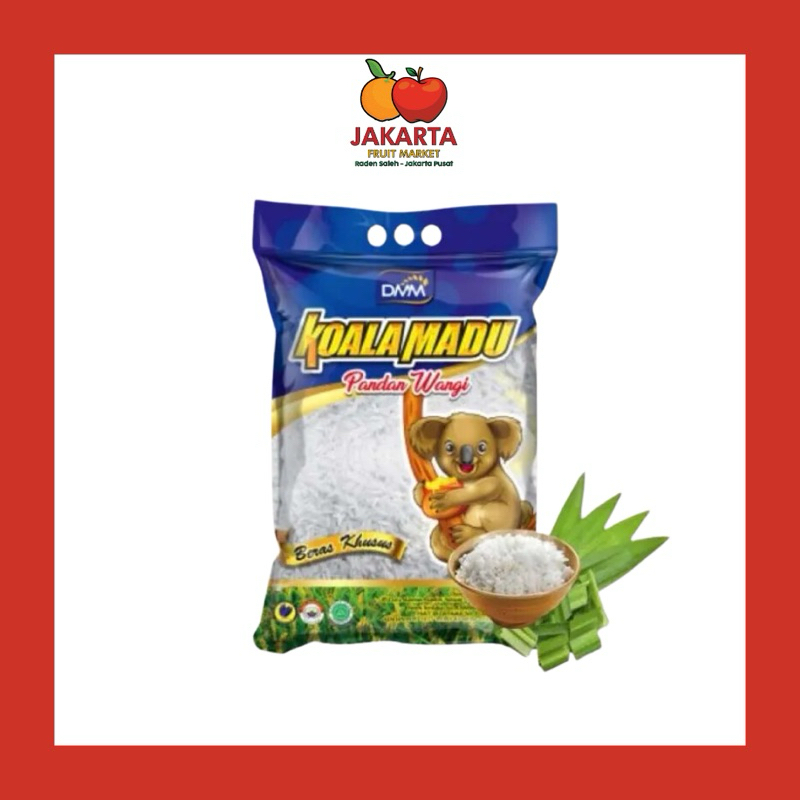 Jual Beras Koala Madu Pandan Wangi Cianjur 5Kg | Shopee Indonesia