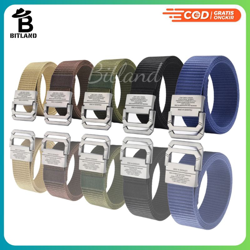 Jual BITLAND Ikat Pinggang Tactical Nylon Canvas Sabuk Metal Doble Ring Man Belt-SHE-1 | Shopee ...