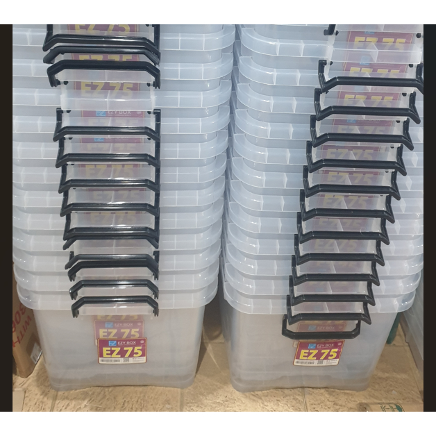 Jual Box Container EZY 75 Liter Bening CB 75 Real Transparan Bening Rak ...