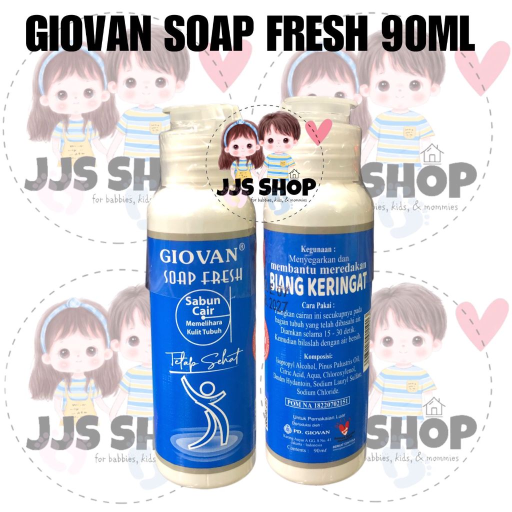 Jual GIOVAN SOAP FRESH SABUN CAIR MEMBANTU MEREDAKAN BIANG KERINGAT ...