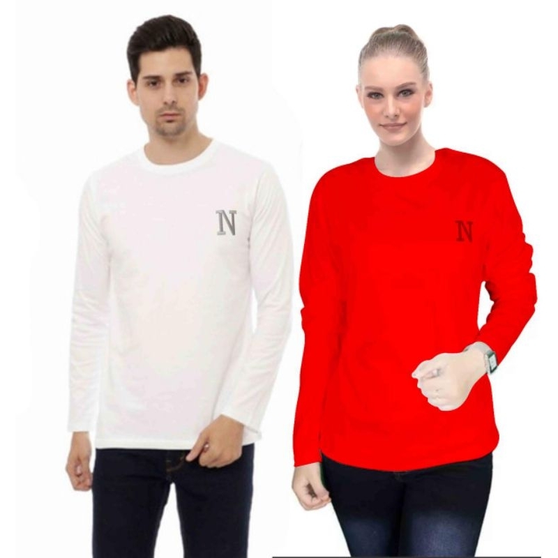 Jual Kaos Merah Putih Agustusan Pria Wanita Lengan Panjang Kaos Bordir Unisex Kemerdekaan Kaos ...