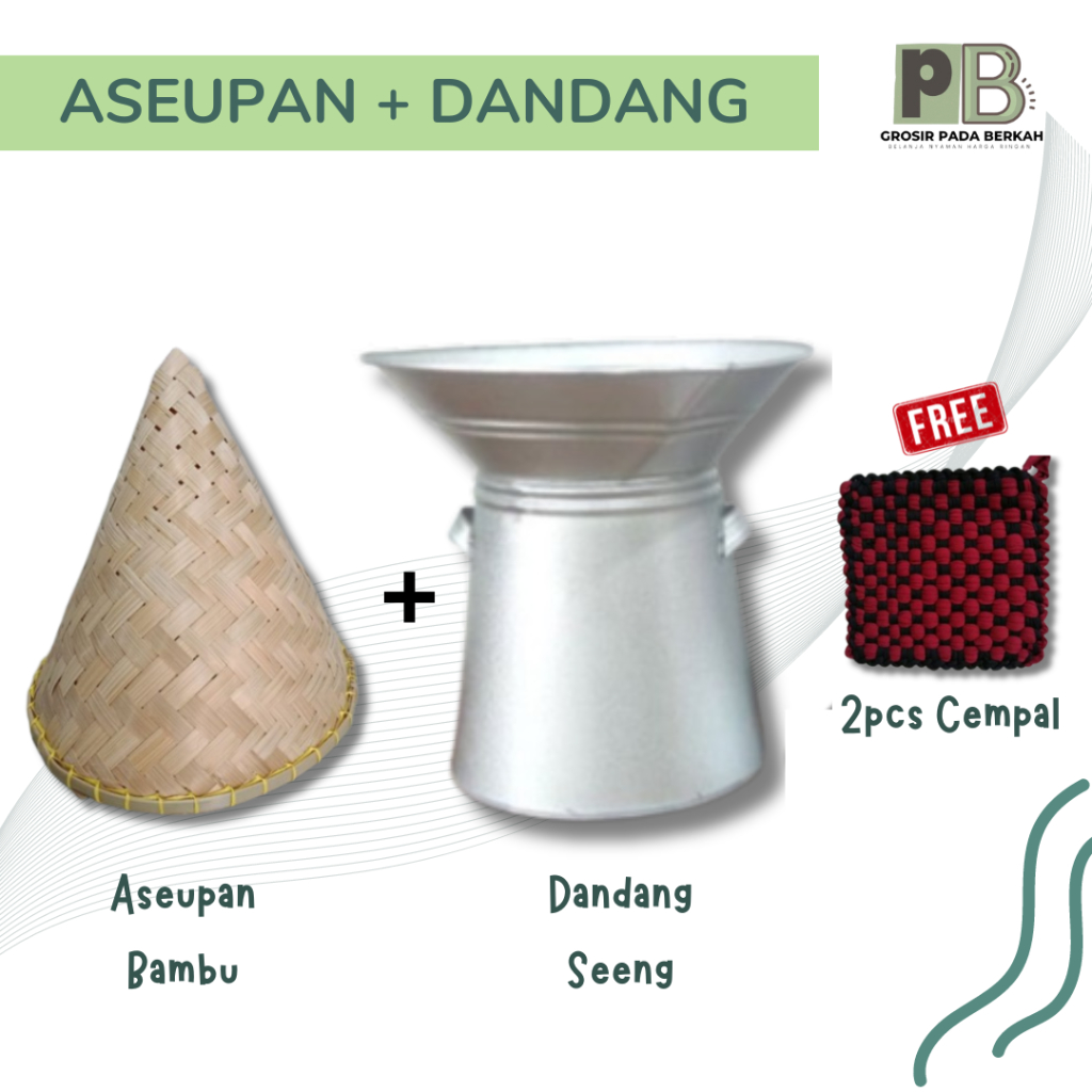Jual Aseupan Bambu + Dandang Seeng Alumunium Langseng Panci Kukus Seeng ...