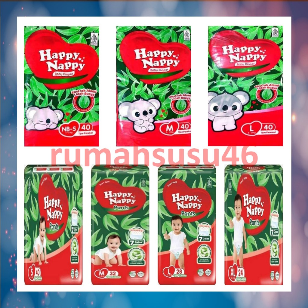 Jual Happy Nappy Smart Diaper / Pants NBS40 / M40 / L40 / S40 / M32 ...