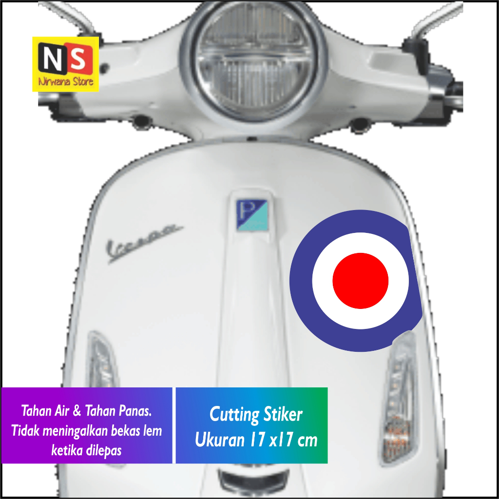 Jual Cutting Stiker Vespa Logo Shooter Target - Vespa Classic Universal ...