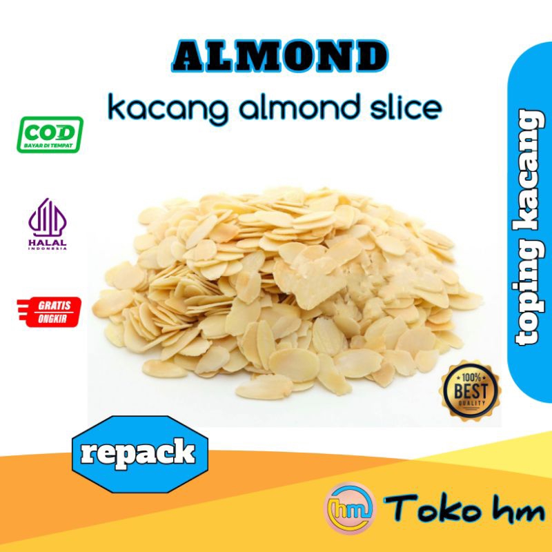 Jual KACANG ALMOND SLICE (repack) 100gr | Shopee Indonesia