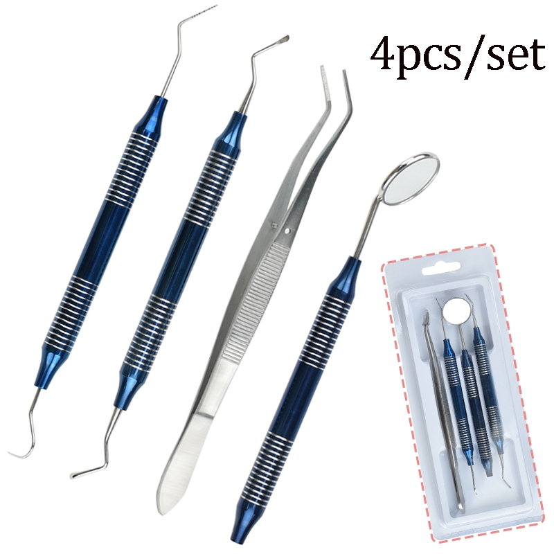 Jual 4pcs Dental Instruments Tartar Scraper Scaler Calculus Plaque ...