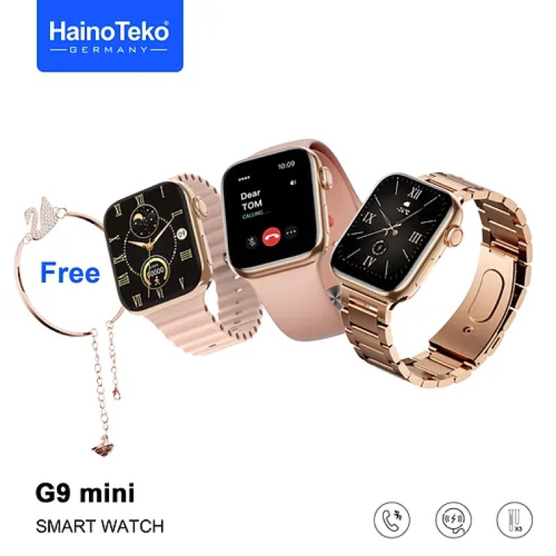 Jual HainoTeko Germany G9 Mini Smart Watch ROSE GOLD EDITION | Shopee ...