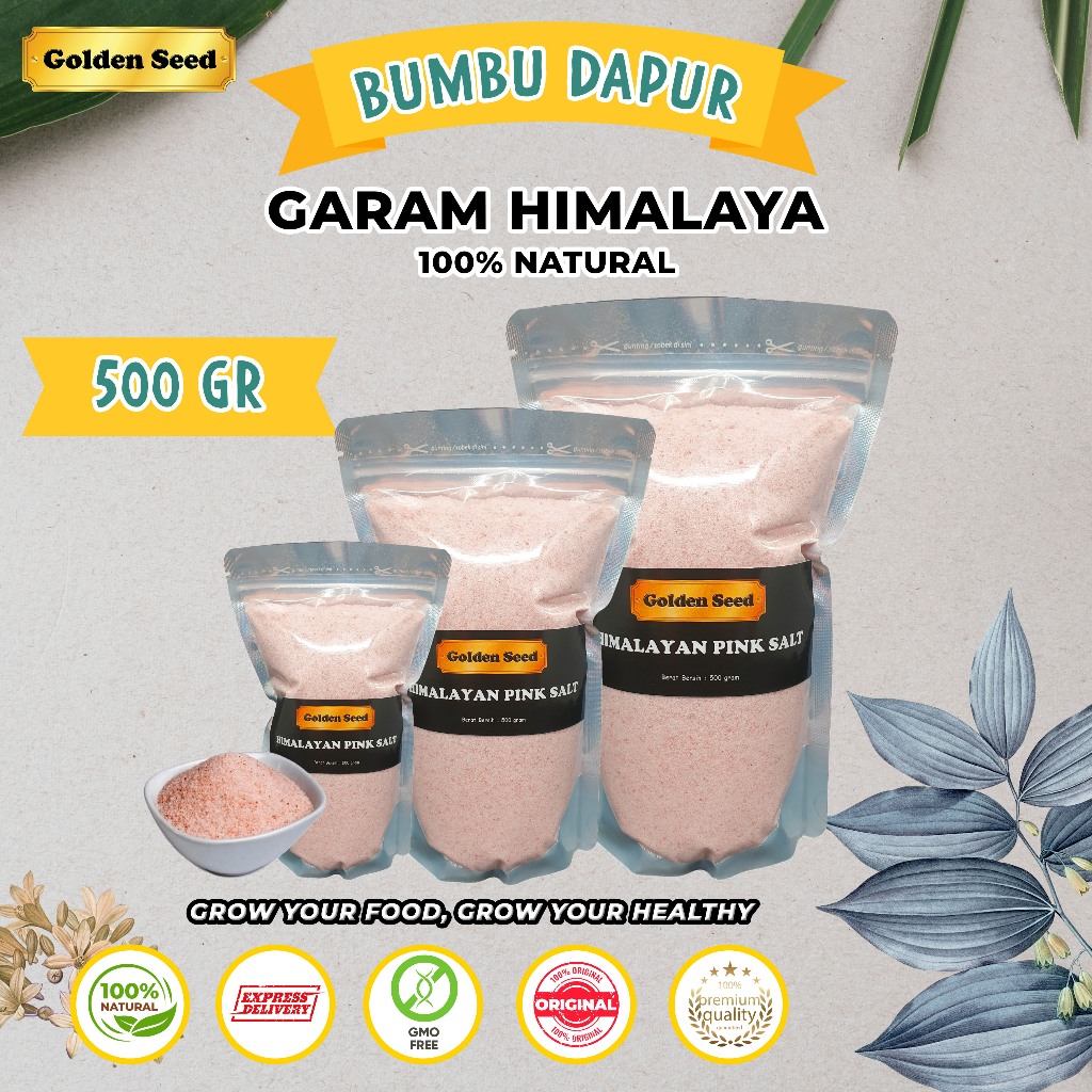 Jual GARAM HIMALAYA 500GR PREMIUM - HIMALAYAN PINK SALT 500 GR | Shopee ...