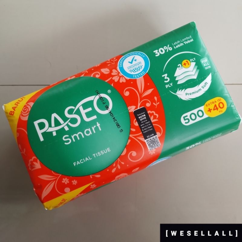 Jual PASEO Smart Facial Tissue 500+40 Ply | SHOPEE0051 | Shopee Indonesia
