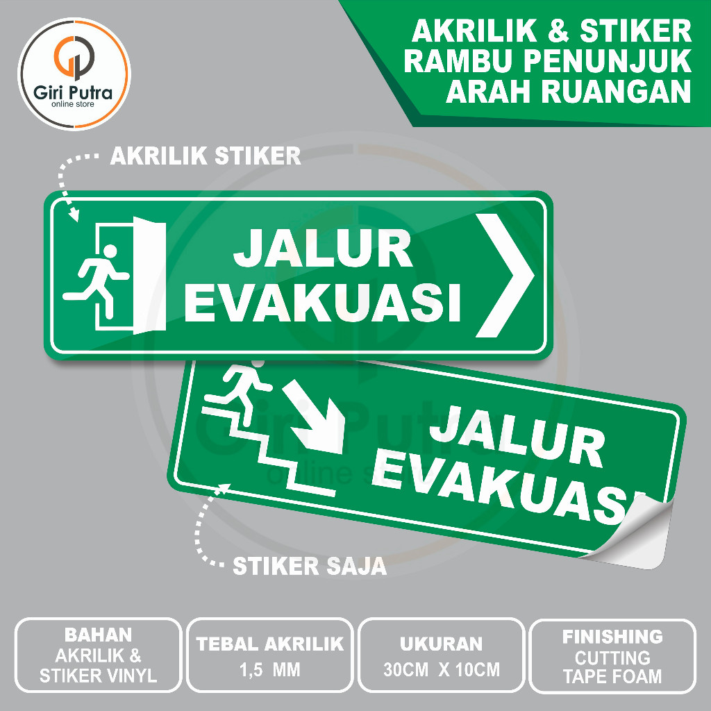 Jual AKRILIK & STIKER RAMBU PENUNJUK RUANGAN DLL | Shopee Indonesia