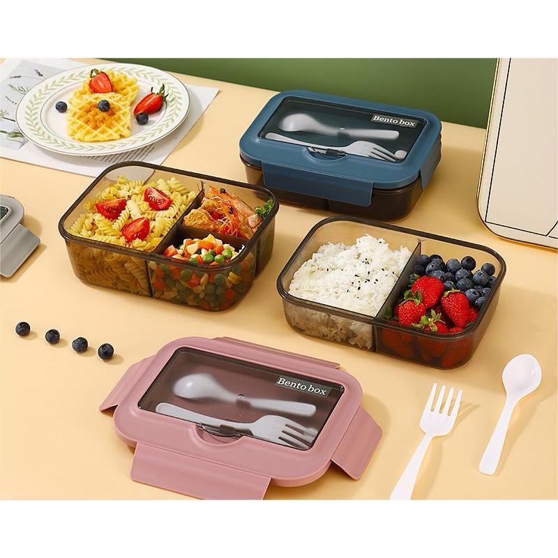 Jual Kotak Makan Lunch Box BENTO BENING TRANSPARANT 9826 BPA Free ...