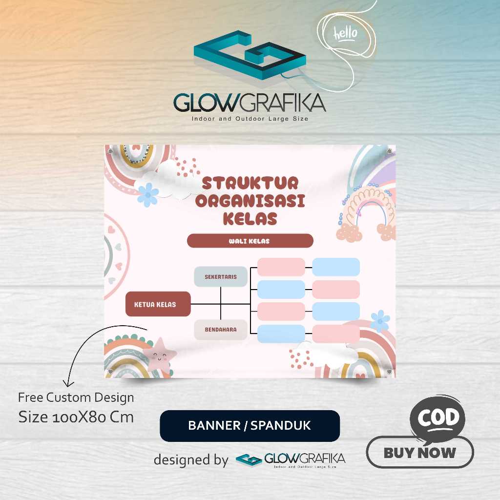 Jual Cetak Spanduk Banner Struktur Organisasi Tema Pelangi | Shopee ...