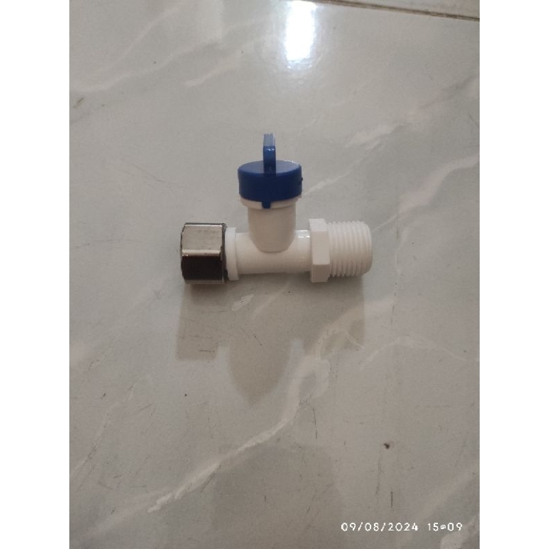 Jual Ball Valve Kran Sumber RO drat luar 1/2 x drat dalam 1/2" x selang ...