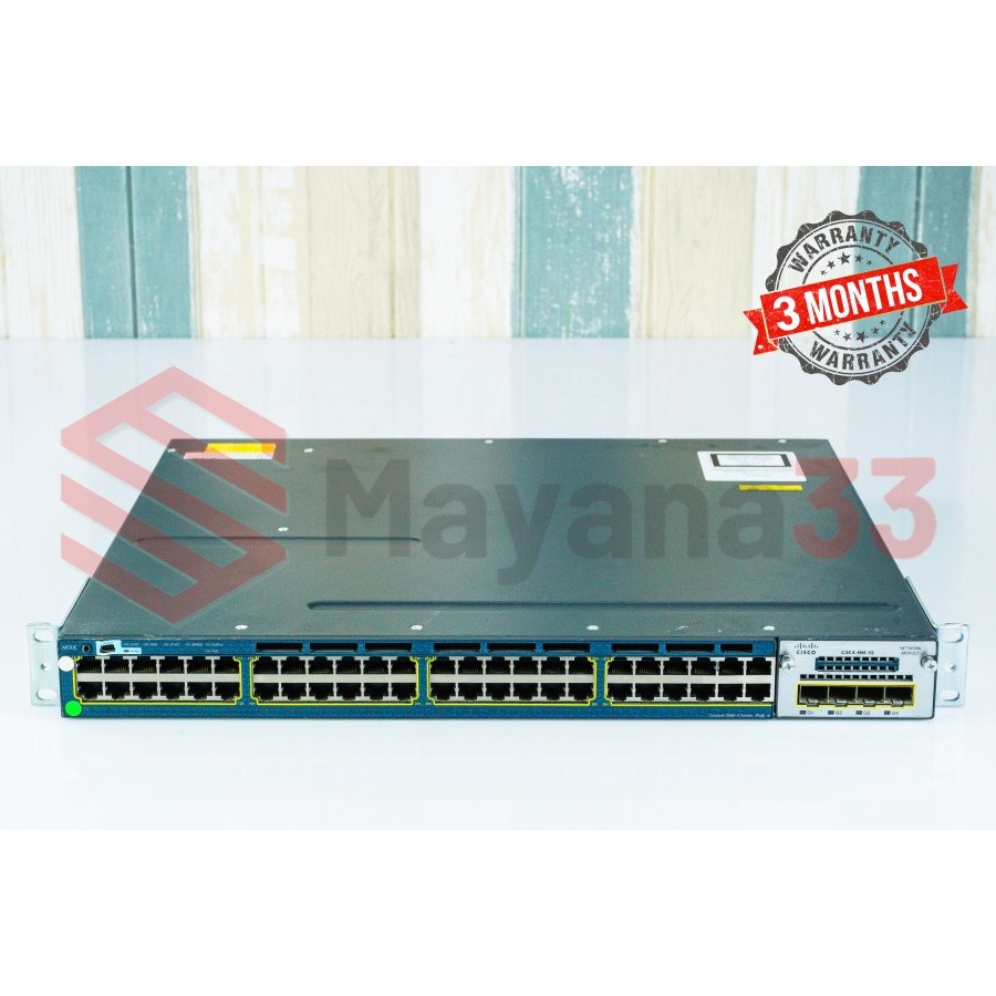 Jual Cisco 3560X 48 Port PoE Gigabit WS-C3560X-48P-S dengan MODUL 1GB ...