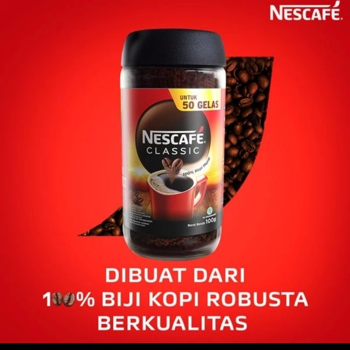 Jual Kopi Instant Nescafe Classic 100gr botol kaca | Shopee Indonesia