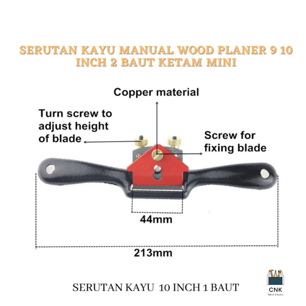 Jual Serutan Kayu Manual WOOD PLANER 9 10 INCH 2 BAUT Ketam Mini ...