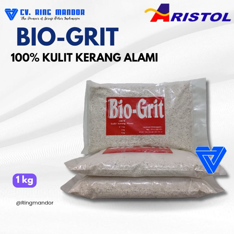 Jual BIO GRIT 1kg &2kg ARISTOL ASLI KULIT KERANG ALAMI REMISAN GRIT ...