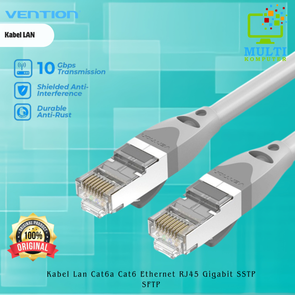 Jual Kabel Lan Vention IBH 25M Cat6a Cat6 Ethernet RJ45 Gigabit SSTP SFTP | Shopee Indonesia