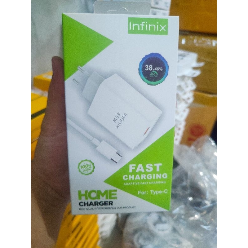 Jual CHARGER FOR INFINIX Note 40 / 40 pro 45W FAST CHARGING USB TYPE C ...