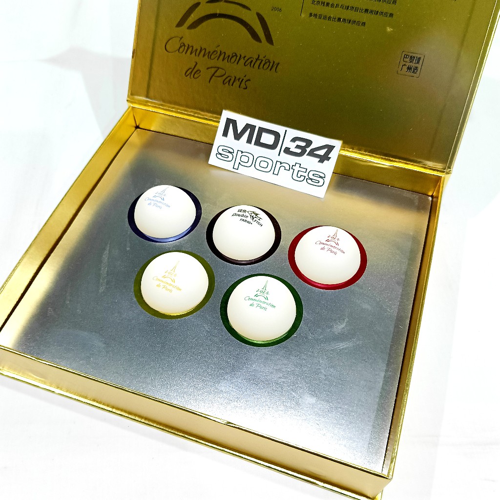 Jual Bola Double Fish Exclusive Olimpiade Paris 2024 - bola pingpong tenis meja | Shopee Indonesia