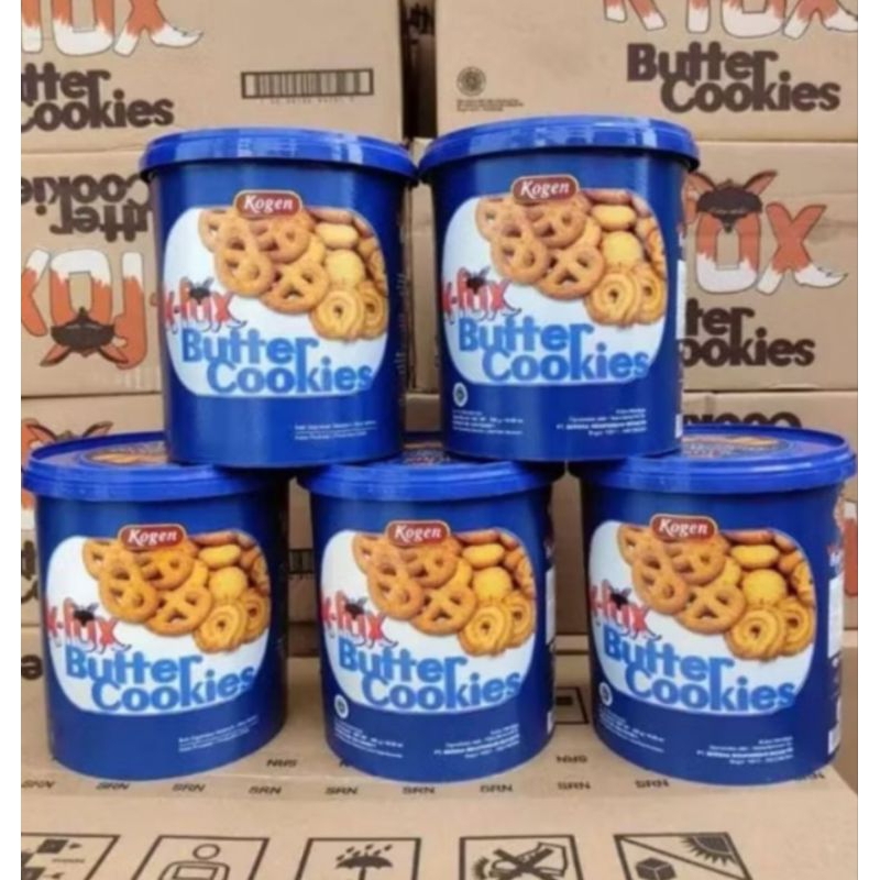 Jual Kogen K-fox butter cookies Tin 300gr kukis toples | Shopee Indonesia