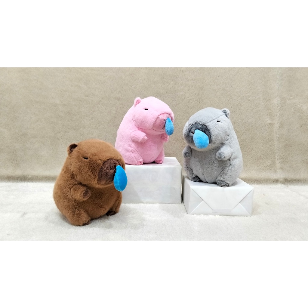 Jual Boneka Kapibara Pink Grey Brown - Boneka Animal Capybara Plush ...