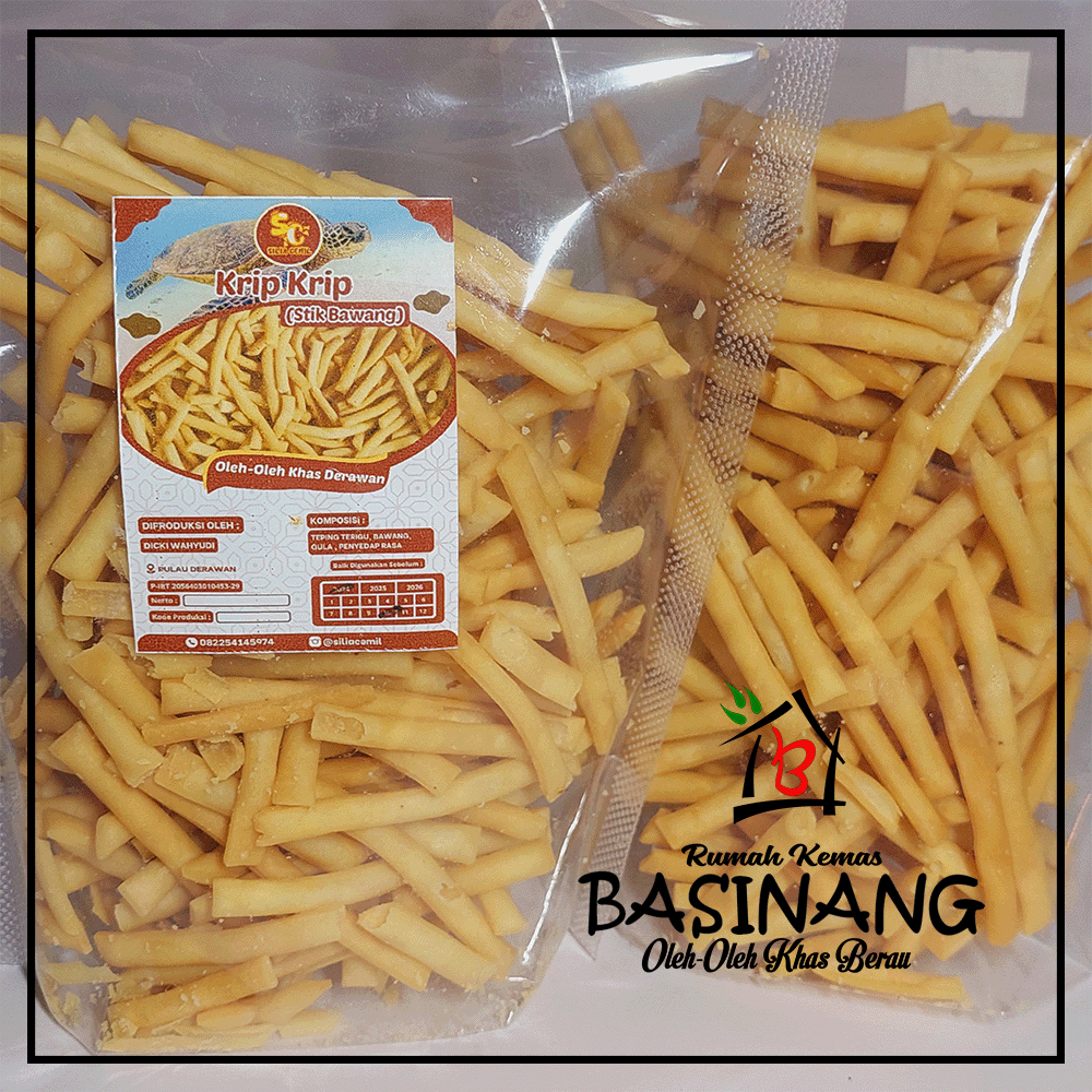 Jual Stik bawang krip krip khas derwan | Oleh - oleh khas berau kalimantan timur | Shopee Indonesia