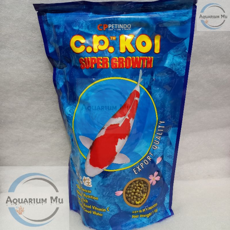 Jual CP KOI Super Growth Pakan Ikan Koi 1 kg Medium | Shopee Indonesia