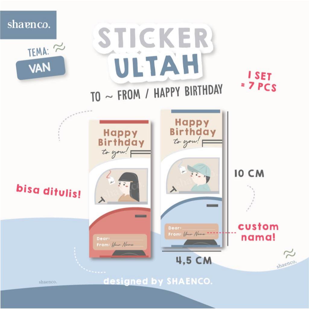 Jual STIKER ULANG TAHUN FROM TO ULTAH BIRTHDAY STICKER BIRTHDAY GIFT ...