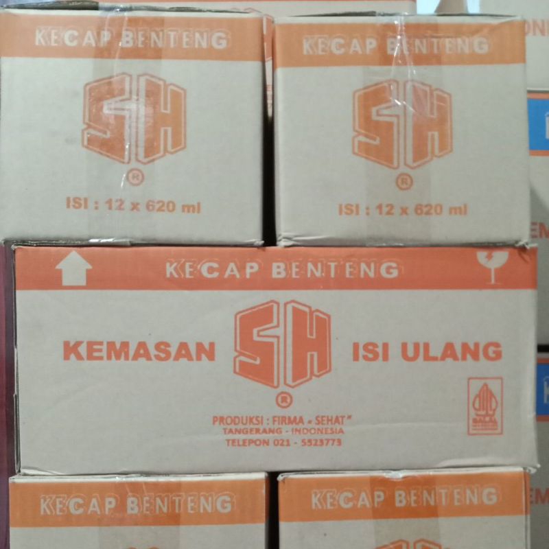 Jual Kecap Manis sedang SH Benteng Refill/botol 620ml 1dus isi 12pouch | Shopee Indonesia