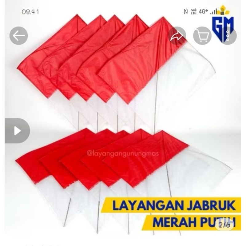 Jual layangan plastik kertas merah putih aduan isi 10&20 pcs | Shopee ...