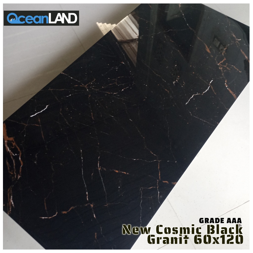 Jual Granit lantai 60x120 Marmer Hitam Cosmic Glossy Original Granite ...