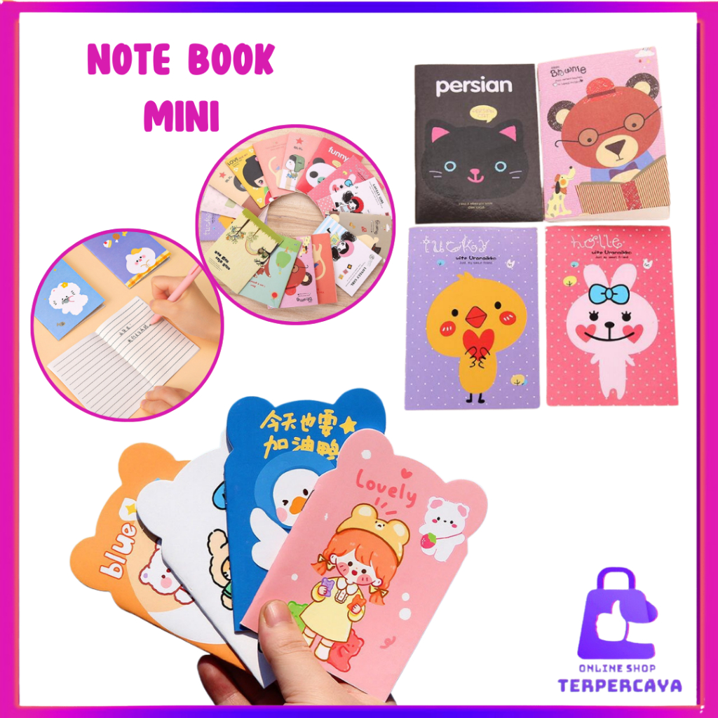 Jual OST Buku Tulis Mini Motif Kartun Note Book Mini Cartoon Mini Book ...