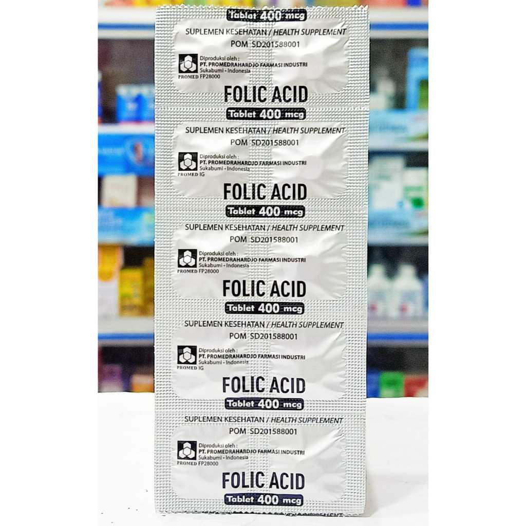 Jual Asam Folat / Folic Acid 400MCG PROMED 𝟏 𝐒𝐓𝐑𝐈𝐏 𝐈𝐒𝐈 𝟏𝟎 𝐓𝐀𝐁𝐋𝐄𝐓 ...