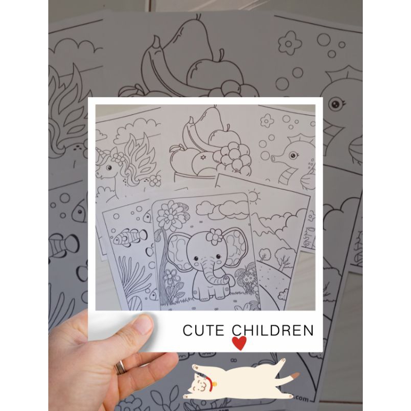 Jual kertas mewarnai / coloring / kertas gambar / kertas hvs / kertas ...